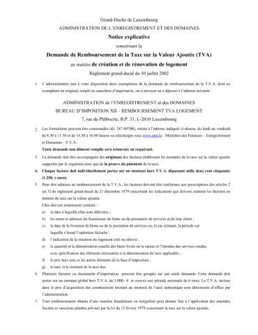 Formulaires - Portail de la fiscalité indirecte - Luxembourg